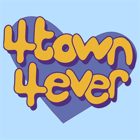 Mens Turning Red 4town 4eva Heart Graphic Tee