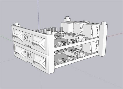 Modular Raspberry Pi Server Rack R3dprinting