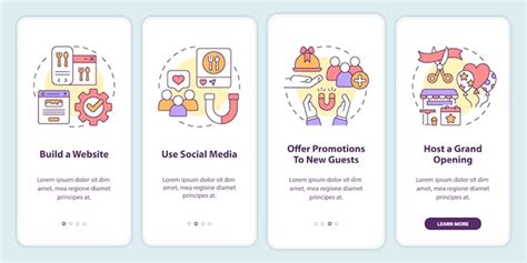 Premium Vector Advertising Restaurant Onboarding Mobile App Screen