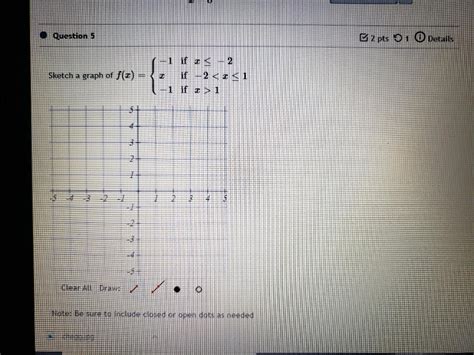 Solved Question 5 2 Pts 5 1 0 Details Sketch A Graph Of Fx