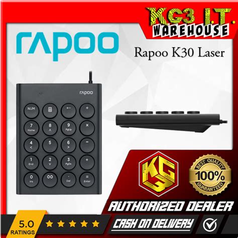 Rapoo K30 Laser Carved Keycap Wired Numeric Keyboard Shopee Philippines