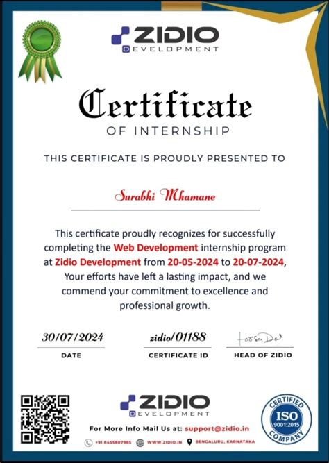 Surabhi Mhamane On Linkedin Comeback Mern Internship Zidiodevelopment Webdevelopment