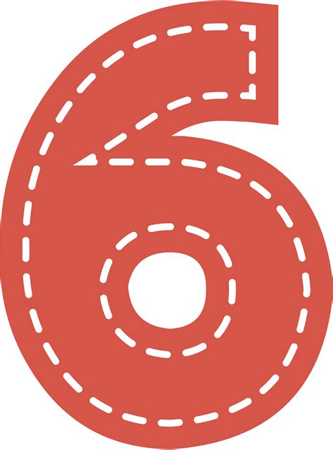 Number 6 Clipart Perfect Graphic For Design Projects