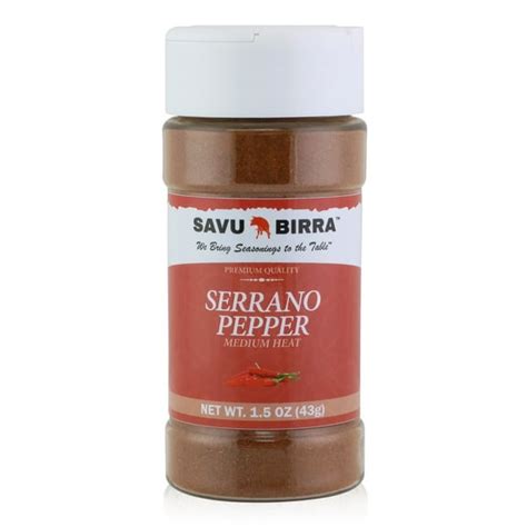 Savu Birra Serrano Peppers Whole Dried