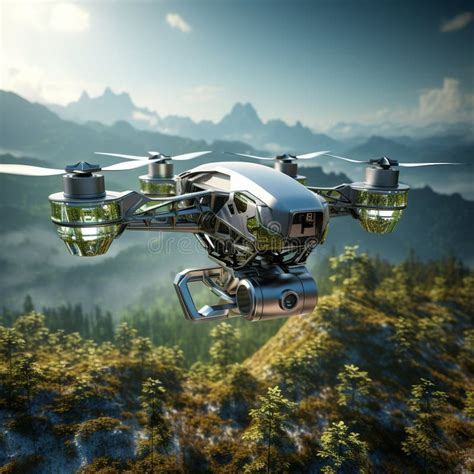 Drone Hovering Over A Binary Code Landscape A Three Dimensional