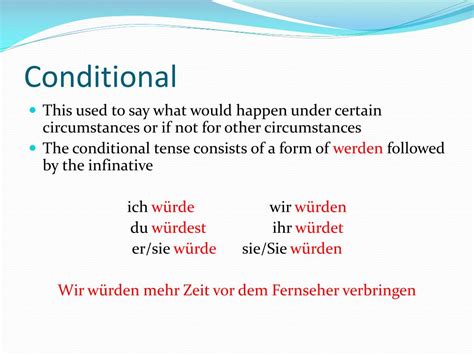 Ppt The Conditional Tense And Subjunctive Mood Powerpoint