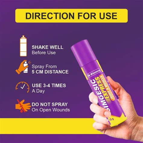 Buy Bionova Simgesic Express Joint And Muscle Spray 55 G Online At Best