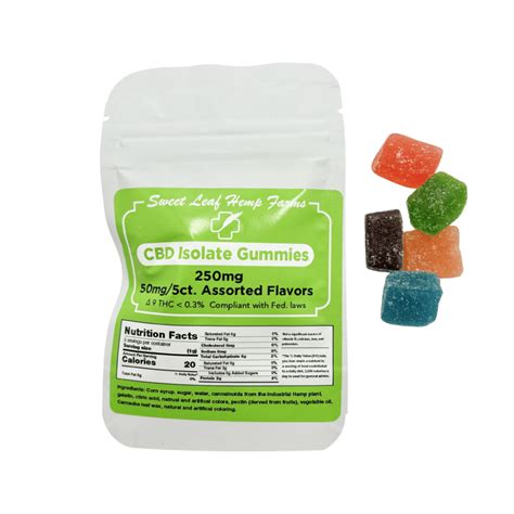Cbd Isolate Gummies 50mg Sweet Leaf Hemp Farms