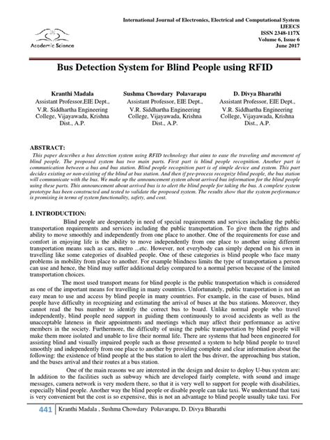 Bus Detection For Blind People Pdf Remote Control Radio Frequency