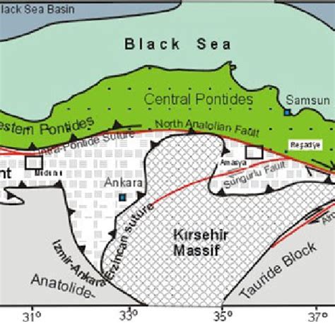 Location Map Of The Investigation Area Showing The Main Tectonic
