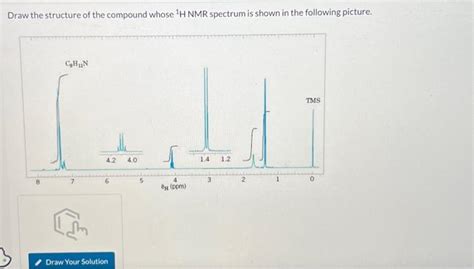 Solved Draw The Structure Of The Compound Whose 1h Nmr