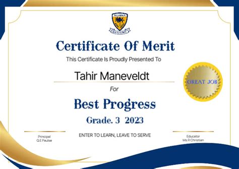Merit Certificate Meaning