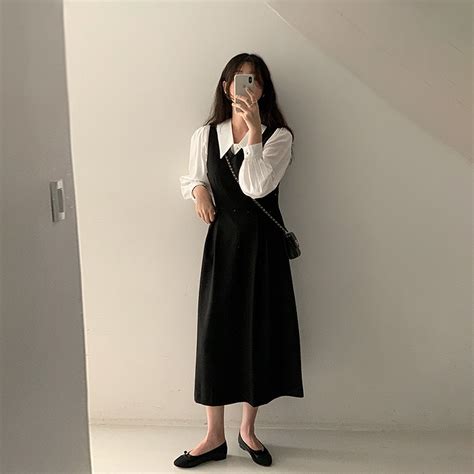 로렌하이 가을 하객룩 1등🎉 Made 에반 브이넥 맞주름 슬리브리스 롱 원피스 2 Color