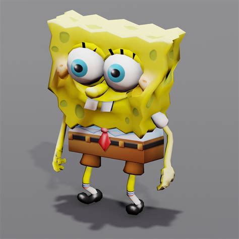 Artstation Dancing Spongebob 3d Model Game Assets