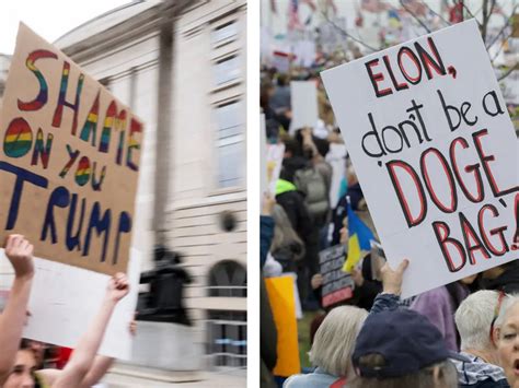 Shame On You Trump Americans Gather For Hands Off Protest Against