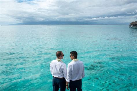 Mountain Top Wedding In Moorea Blake Eric Tahiti Same Sex Wedding