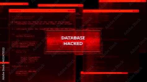 System Hacking Alert Detected Device Infected Computer Animation Pixel Flicker Software Global