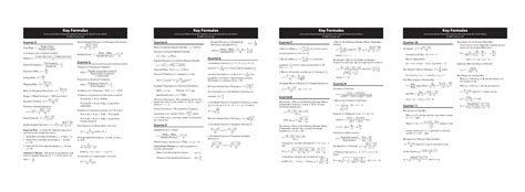 Larson Formulas Lecture Notes 1 Key Formulas From Larsonfarber