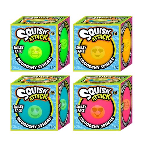 Jual Mainan Squishy Jaru Stress Ball Stretchy Attack Glow Emoji