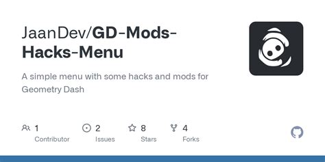 GitHub JaanDev GD Mods Hacks Menu A Simple Menu With Some Hacks And Mods For Geometry Dash