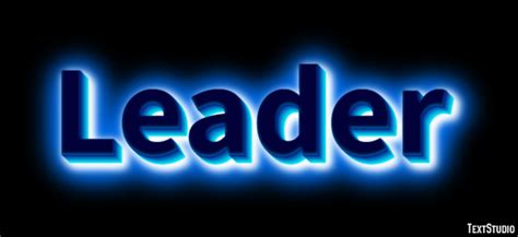 Leader Text Effect And Logo Design Word