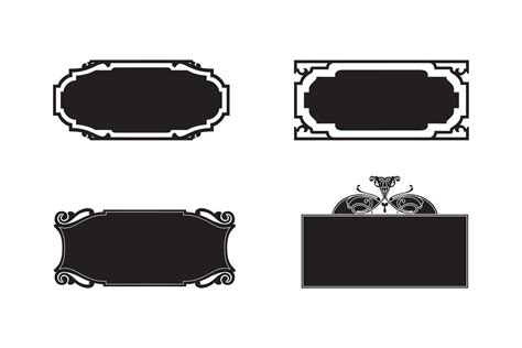 Elegant Eastern Style Decorative Frame Set Black Floral Borders And Lace Elements For