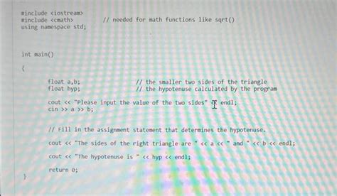 [solved] this program will input the value of two sides