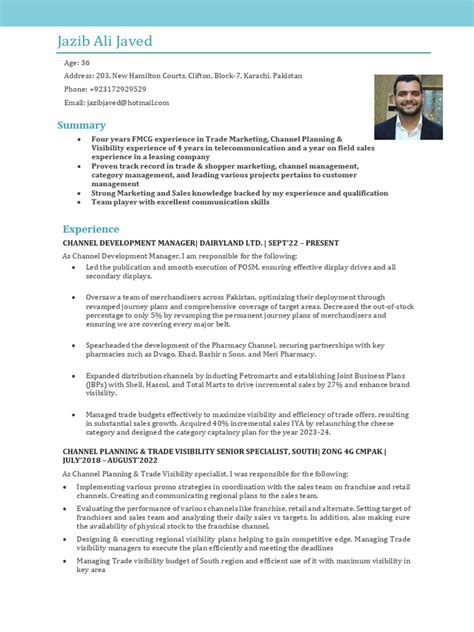 Jazib Ali Javed Cv Pdf