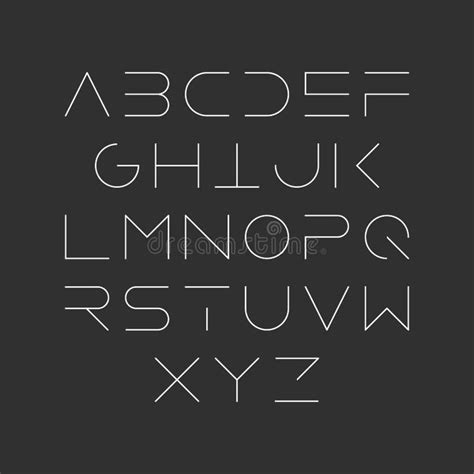 Thin Line Style Font Stock Illustrations 16 046 Thin Line Style Font Stock Illustrations