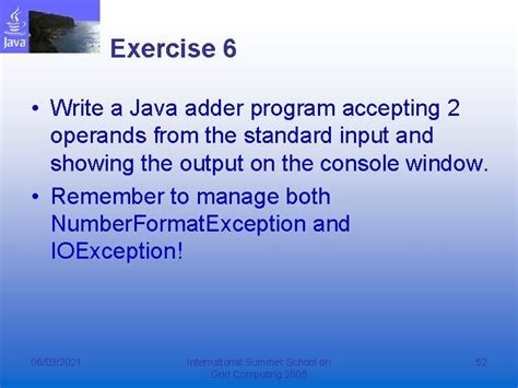 Java Refresh Exercises Object Oriented Programming With Java
