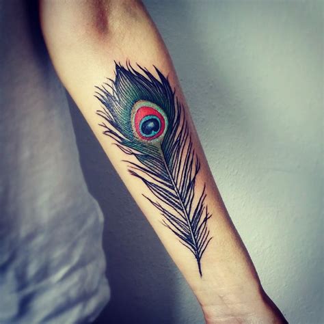 35 Colorful Peacock Feather Tattoo Meaning And Designs 2018