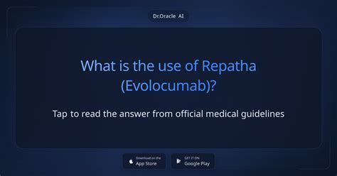 What Is The Use Of Repatha Evolocumab