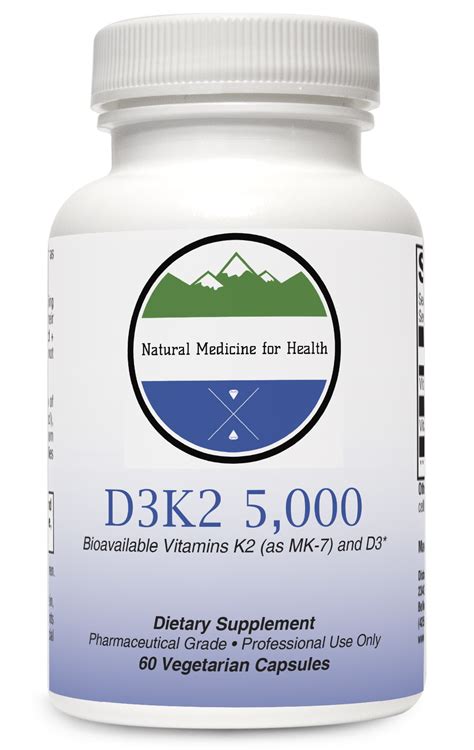 Natural Medicine For Health D3k2 5000 60 Capsules