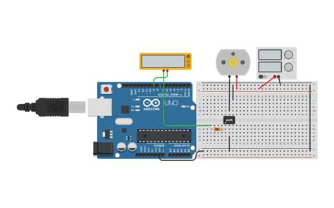 Circuit Design 1142dc Motor 4n35 Optocoupler Tinkercad