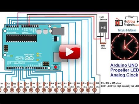 Arduino Uno Propeller Led Analog Clock