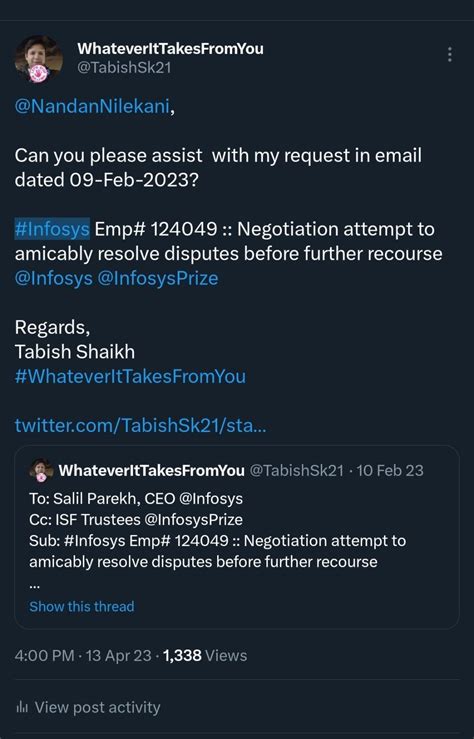 Tabish Shaikh On Linkedin Infosys Whateverittakesfromyou