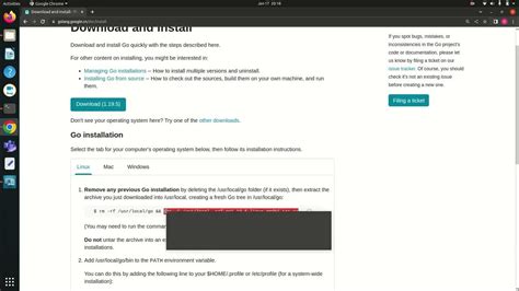 Golang Installation On Linux Youtube