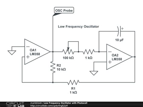 Low Frequency Oscillator With Photocell Circuitlab