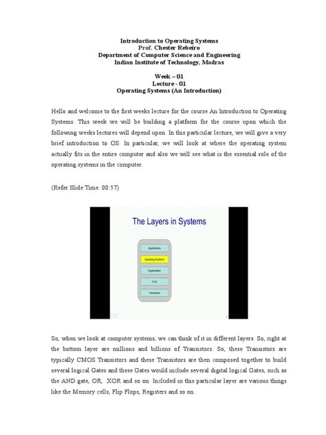 Lec 2 Pdf Operating System Central Processing Unit