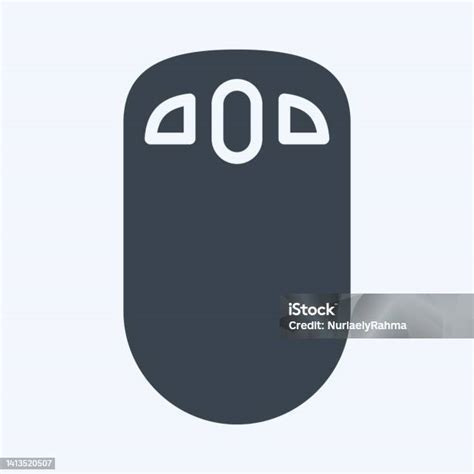 아이콘 마우스 컴퓨터 구성 요소 기호에 적합합니다 글리프 스타일 편집 가능한 간단한 디자인 디자인 템플릿 벡터 간단한 그림 0명에 대한 스톡 벡터 아트 및 기타 이미지