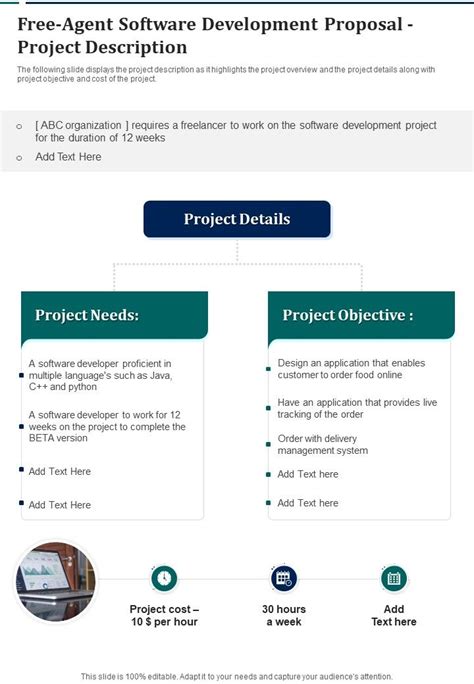 free agent software development proposal project description one pager