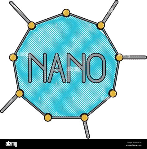 Nano Molecular Structure In Color Crayon Silhouette Stock Vector Image And Art Alamy