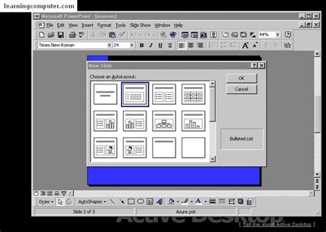 Ms Powerpointinsert Menu