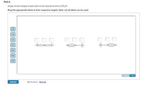 Solved Assign Formal Charges To Each Atom In The Resonance Chegg Com