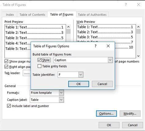 Adding table of tables in word Word и Excel помощь в работе с программами