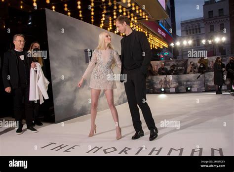 Anya Taylor Joy Alexander Skarsgard Pose For Photographers Upon