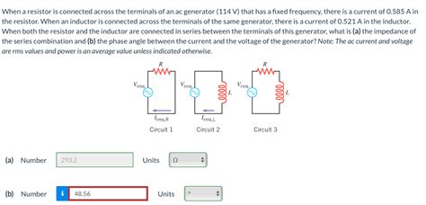 Solved When A Resistor Is Connected Across The Terminals Of Chegg Com