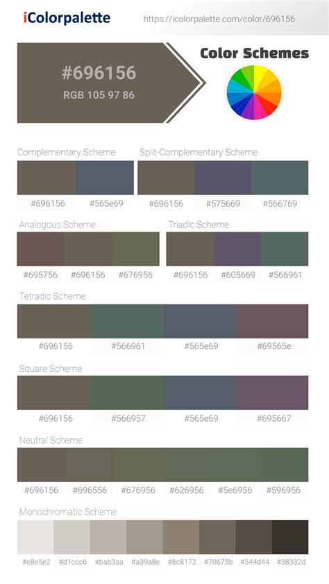 Hex Color 696156 Printing Match Pantone 18 0513 Tcx Color