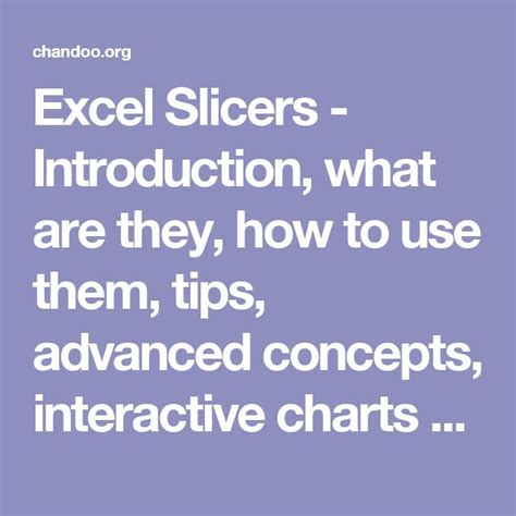 Excel Slicers Introduction What Are They How To Use Them Tips