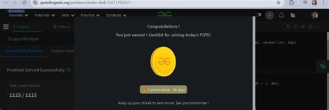 Coding Dsa Problemsolving Consistency Geeksforgeeks Learning Growth Palak Mittal